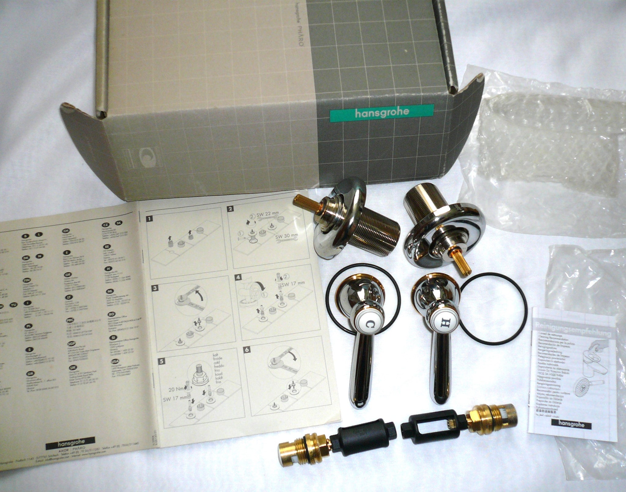 Hansgrohe AXOR Carlton _ Pairs of Lever Handle(Hot+Cold) w/Shut-off Va ...