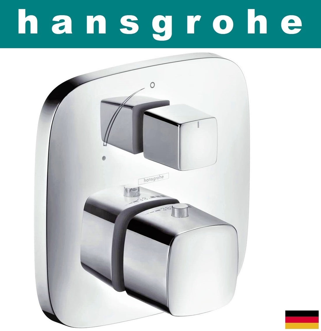 Hansgrohe PuraVida 15775000 concealed thermostatic mixer w/shut-off va ...