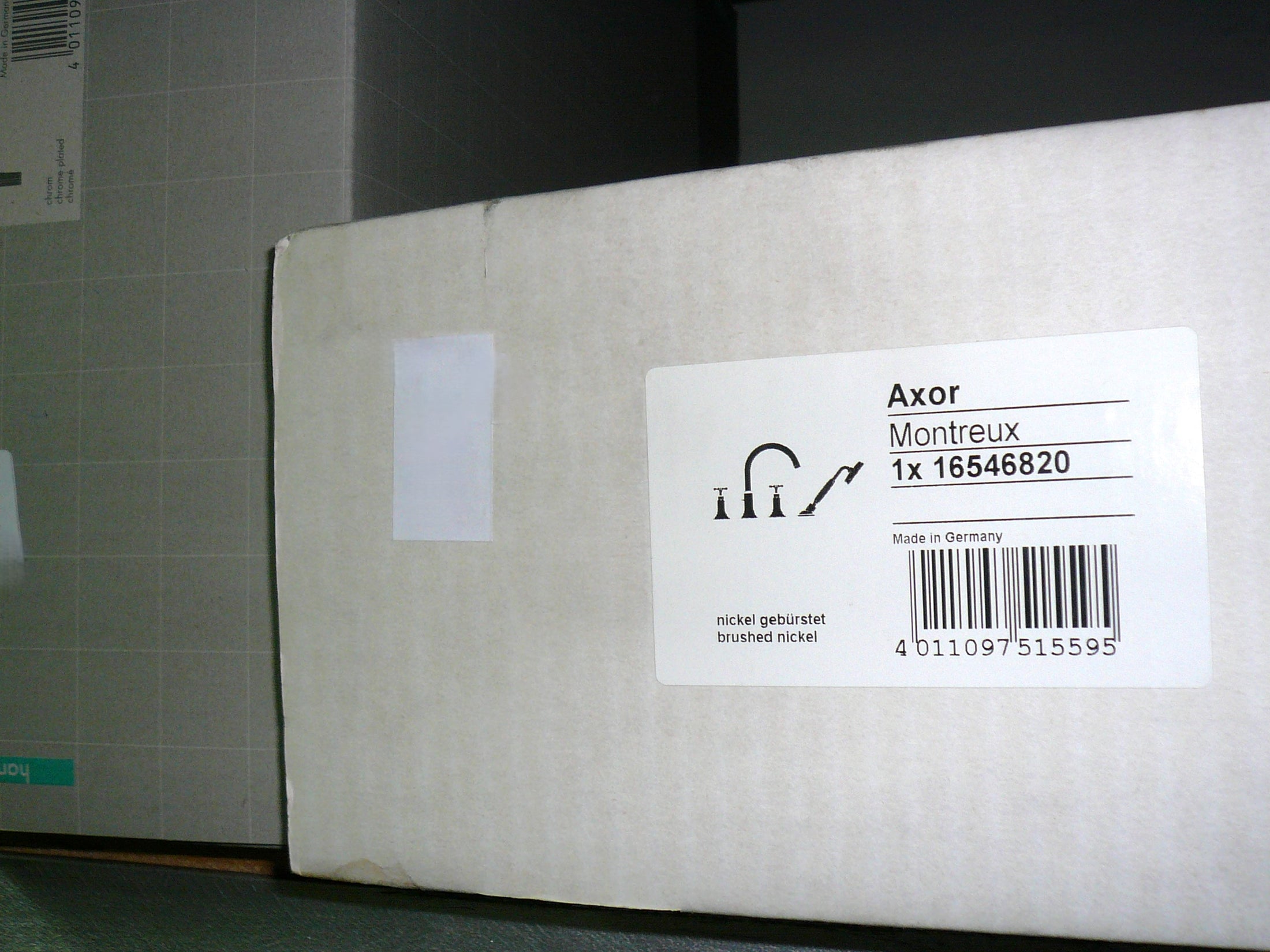 Hansgrohe Axor Montreux 16546820 4-hole rim mounted bath mixer w/cross ...