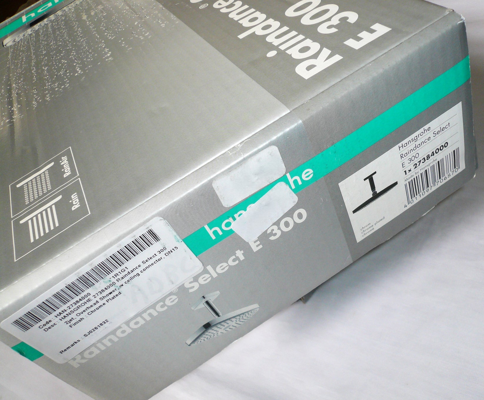 Hansgrohe Raindance Select E300 27384000 2Jet Overhead Shower+Ceiling ...