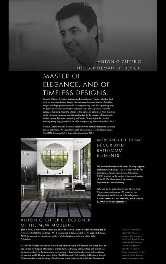 Hansgrohe AXOR Citterio 39444000 4-Hole Bath Mixer w/Plate & Lever Han ...