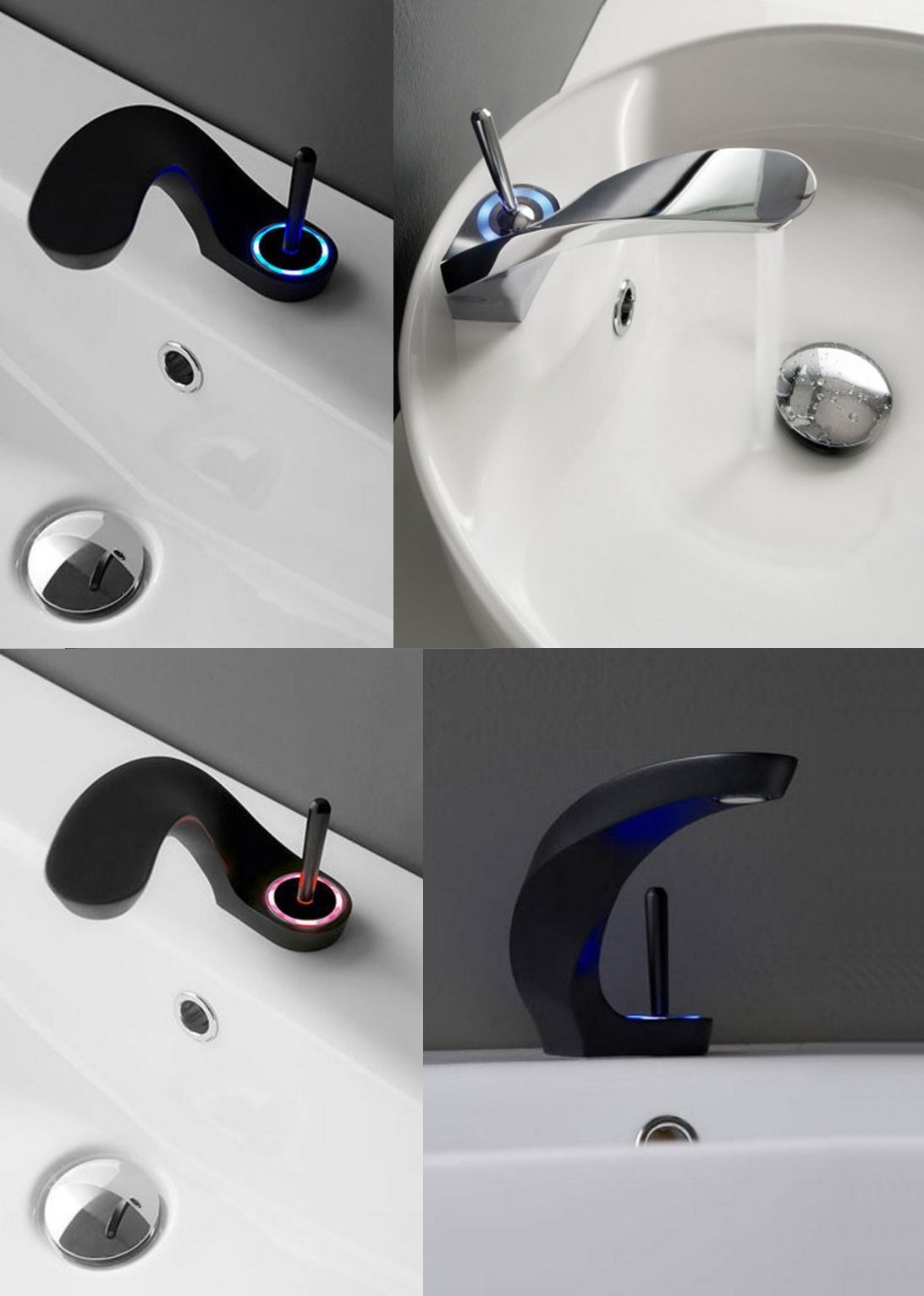 Graff Ametis 5112000 Basin Mixer Electronic Version w/Led + Push-open ...