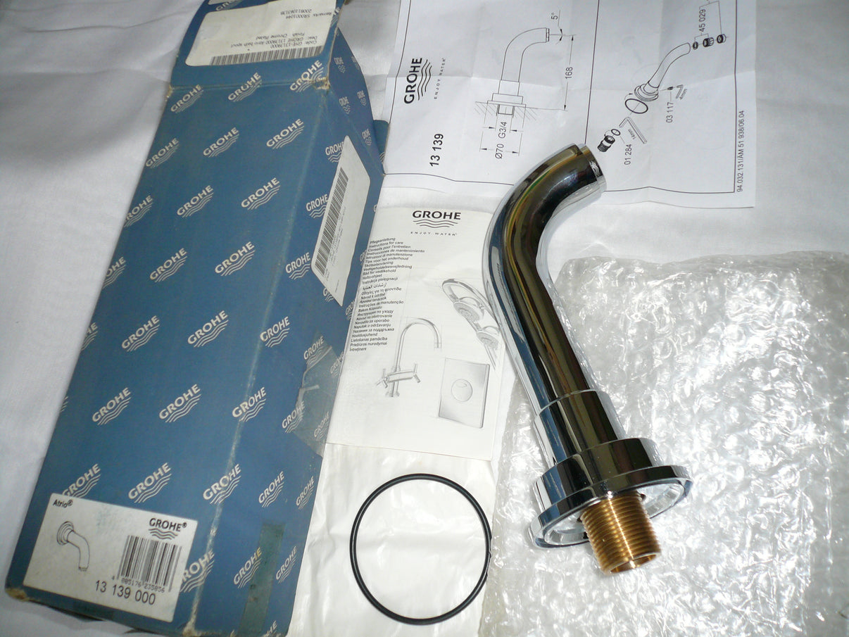 Grohe Atrio 13139000 W.M Bath Spout 168mm Projection w/Mousseur G 3/4 ...
