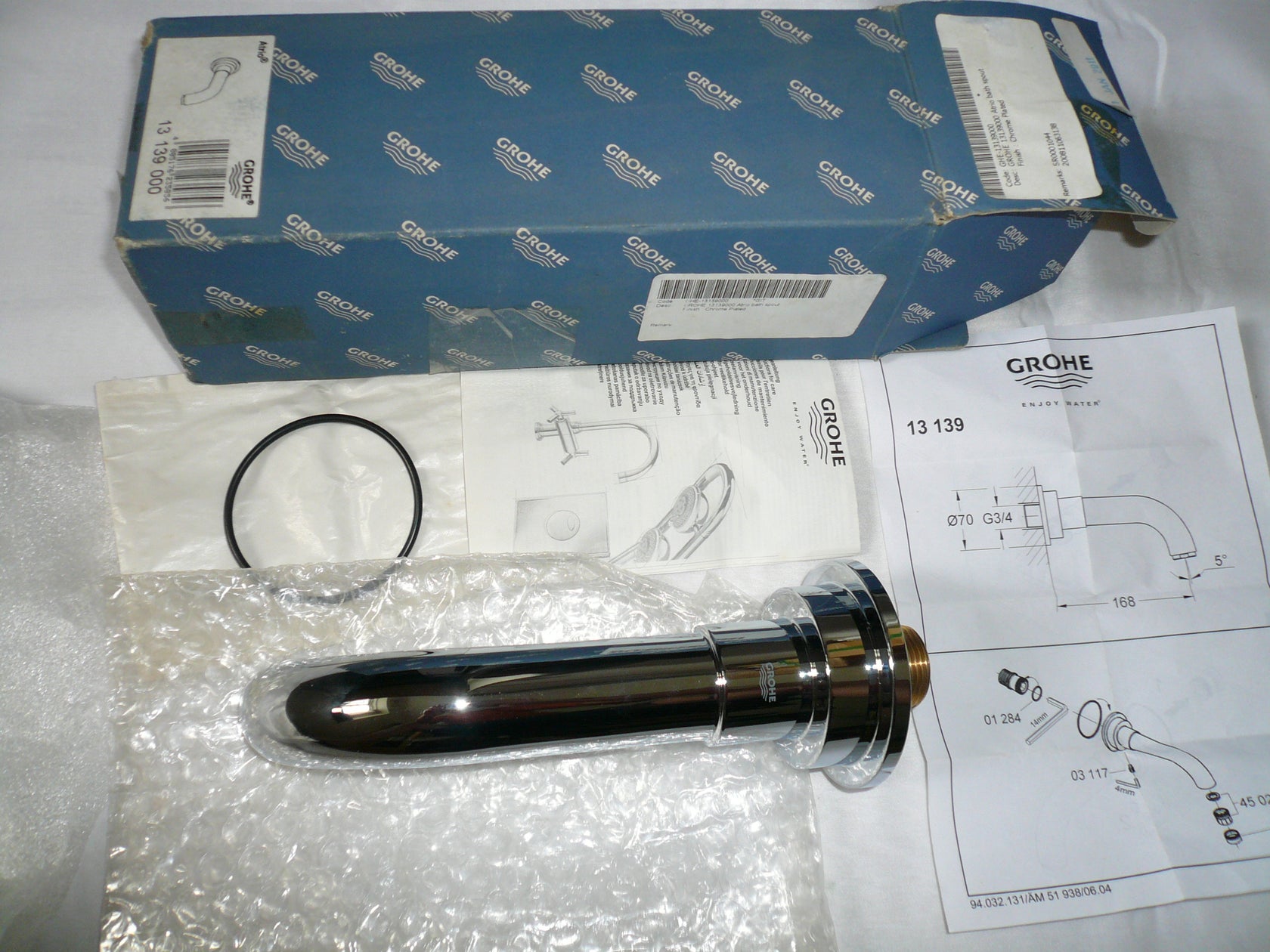 Grohe Atrio 13139000 W.M Bath Spout 168mm Projection w/Mousseur G 3/4 ...