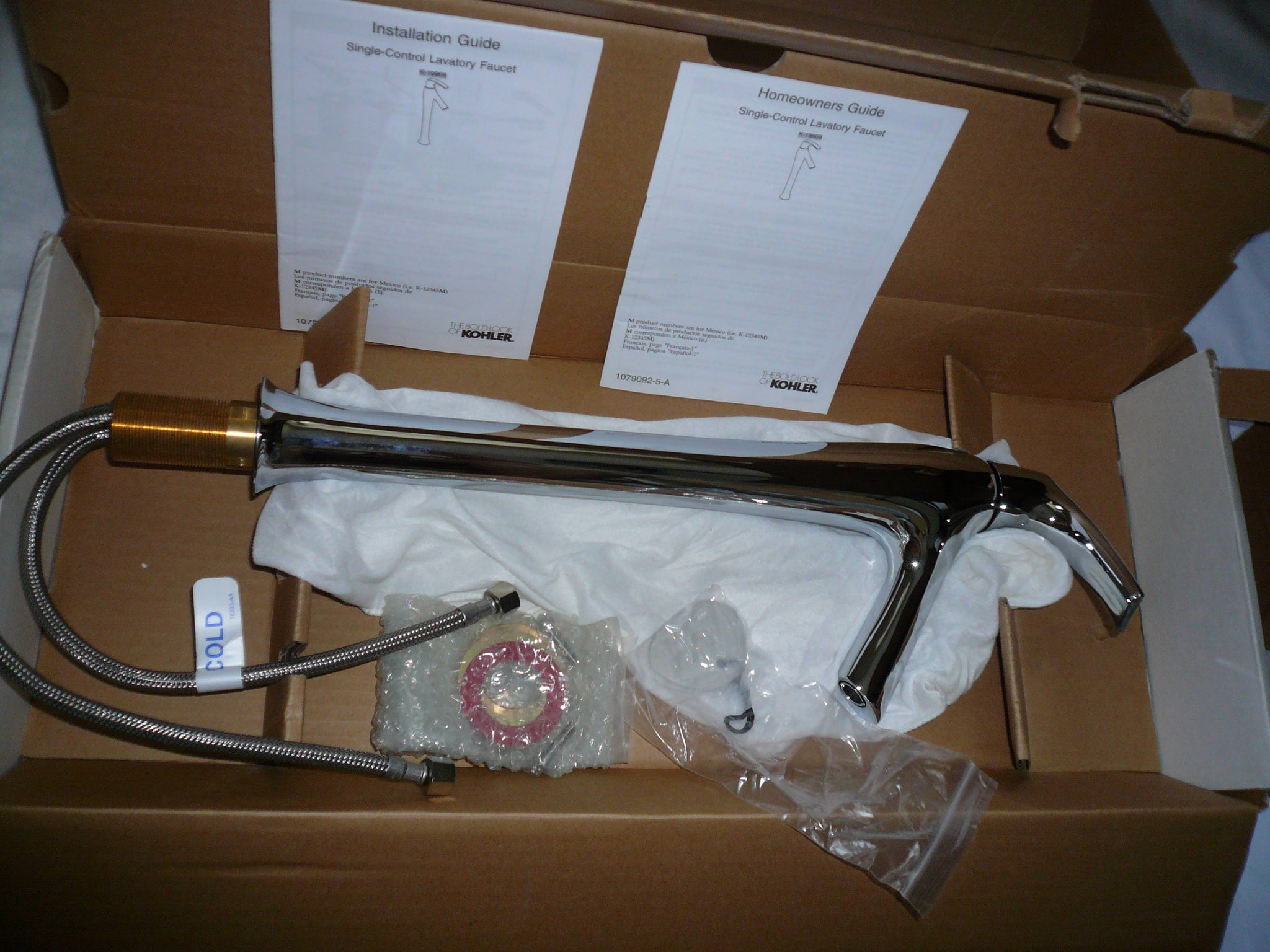 Kohler Symbol K-19909-4-CP Tower Single-Handle Bathroom Sink Faucet ...