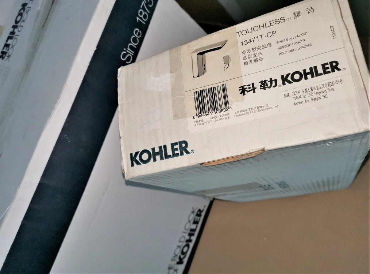 Kohler Touchless™ K-13471T-CP Geometric Sensor Faucet w/AC Power Unit+ ...