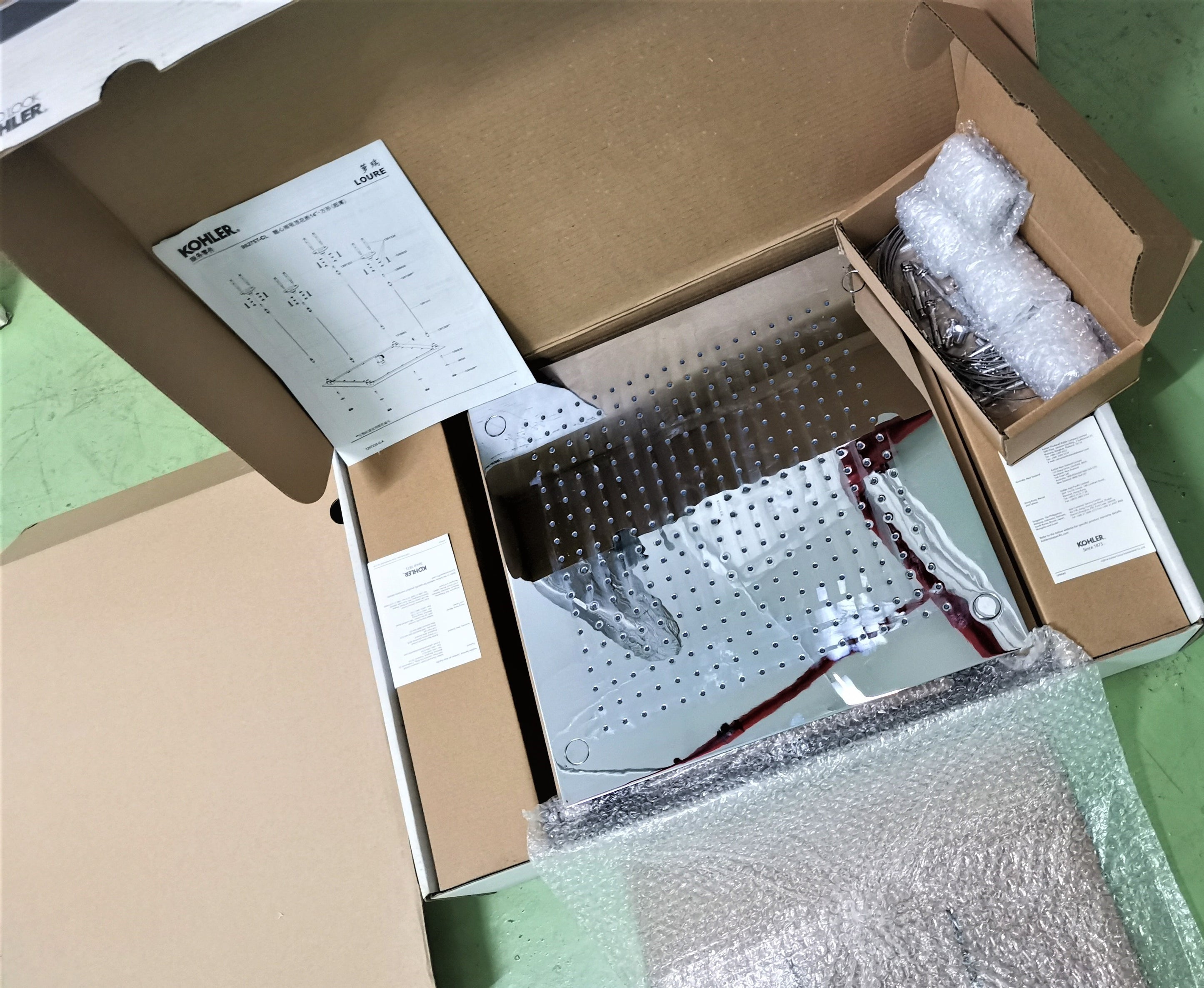 Kohler Loure K-98275T-CL-CP 14" Super-Slim Rainhead w/Katalyst air-ind – PlumbingMaster Pro